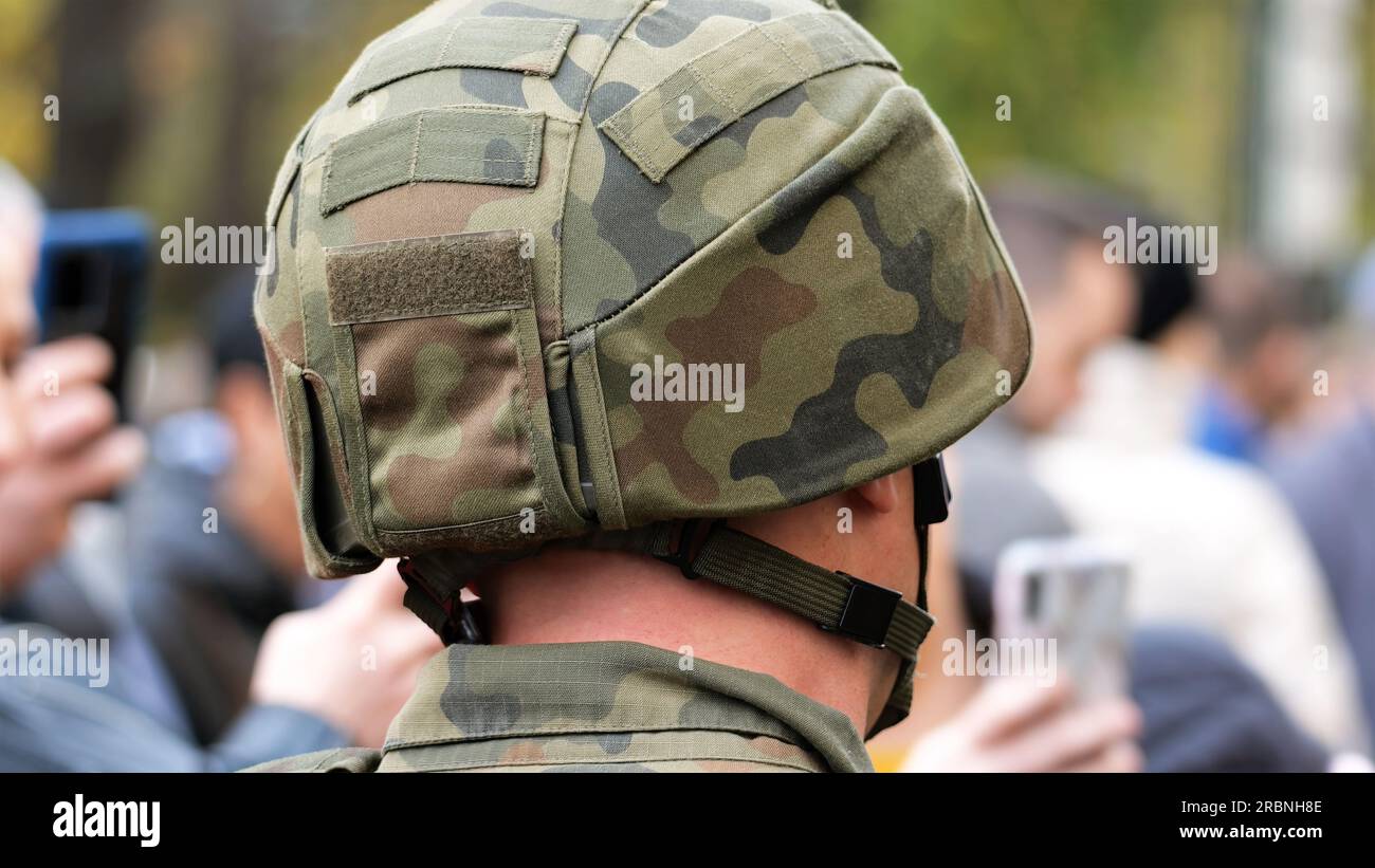 Generic anonymous unrecognizable professional army soldier in a ...