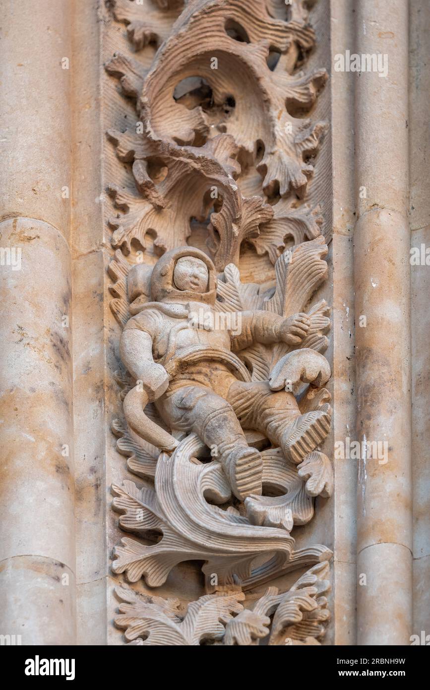 Astronaut Figure Carving at Salamanca Cathedral Facade - Salamanca ...