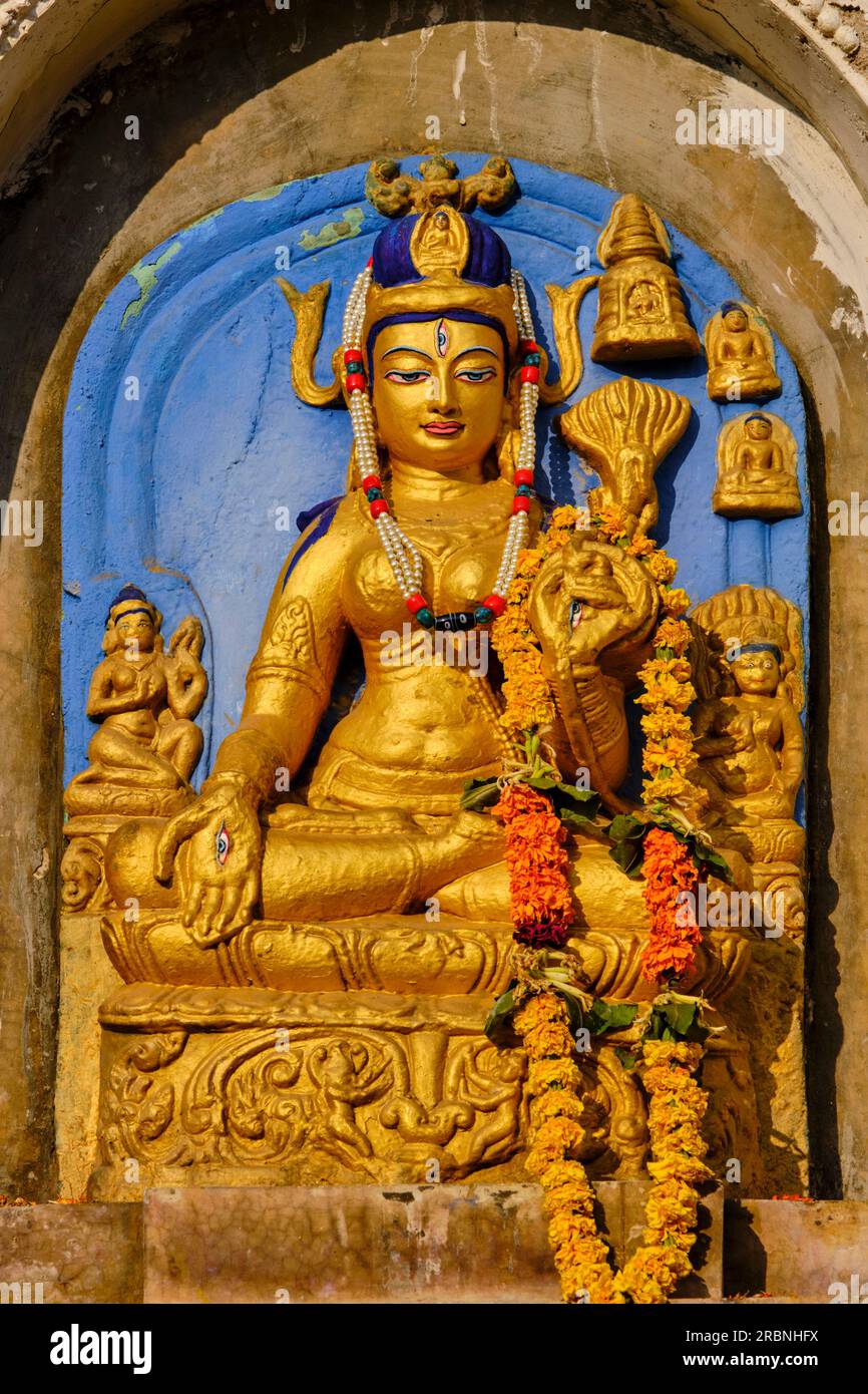 India, Bihar, Bodhgaya, Unesco World Heriatge, the Mahabodhi Temple ...