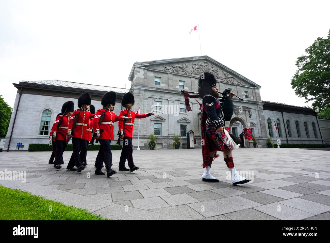 Ceremonial Guards from the Canadian Grenadier Guards (CGG) regiment perform Sentry Duties at ...