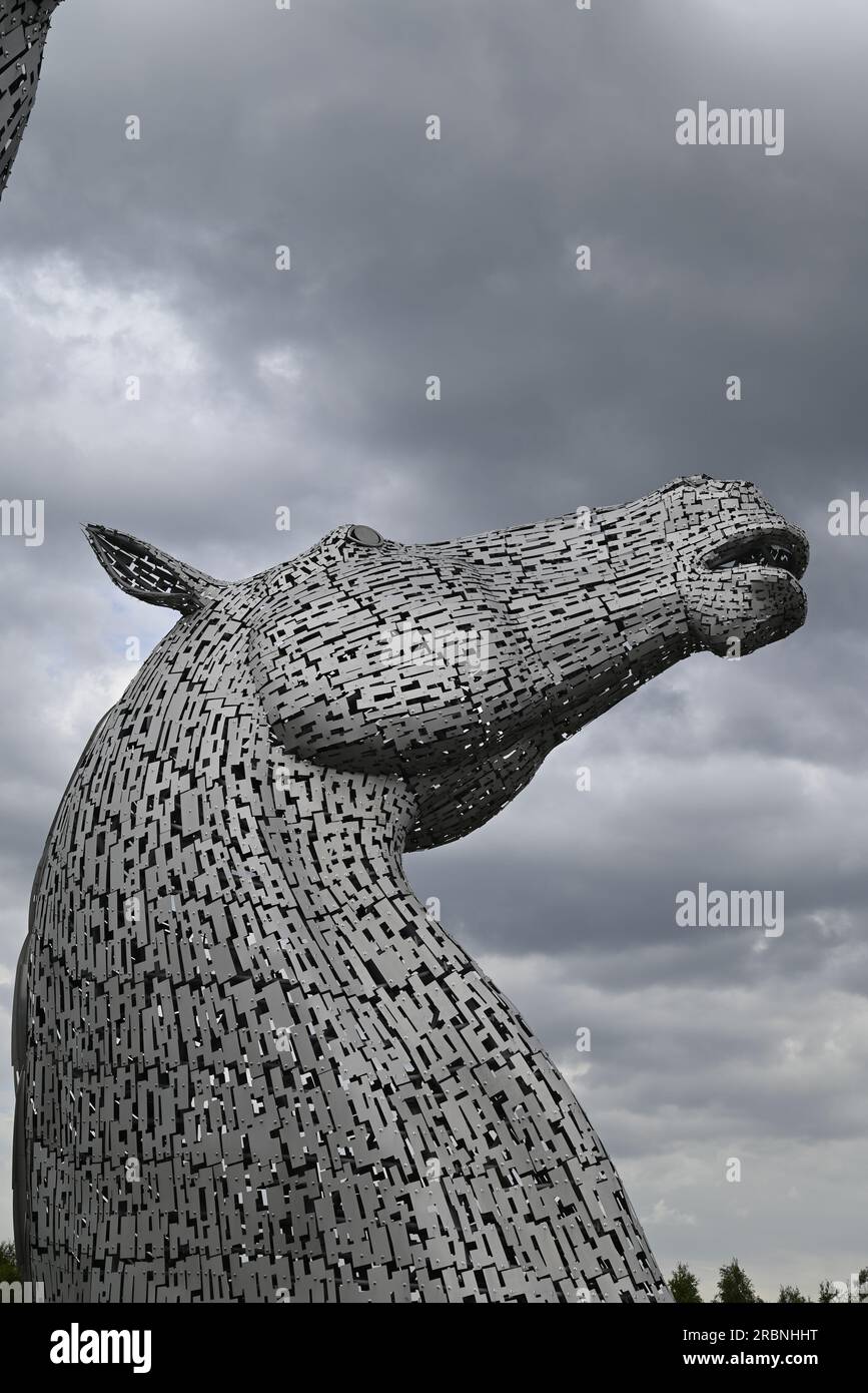 The Kelpies in Falkirk Helix park Scotland Stock Photo - Alamy