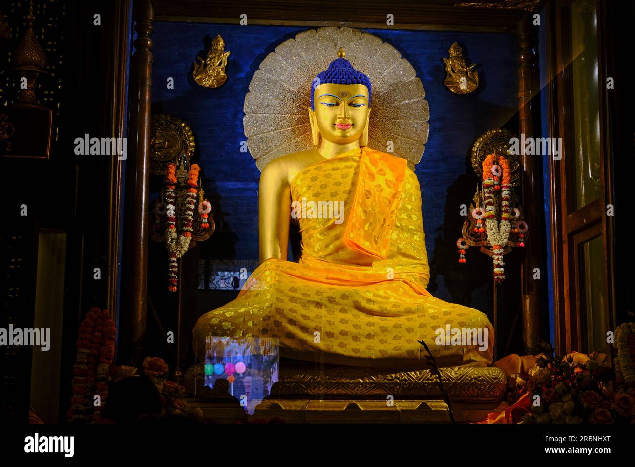 India, Bihar, Bodhgaya, Unesco World Heriatge, the Mahabodhi Temple ...