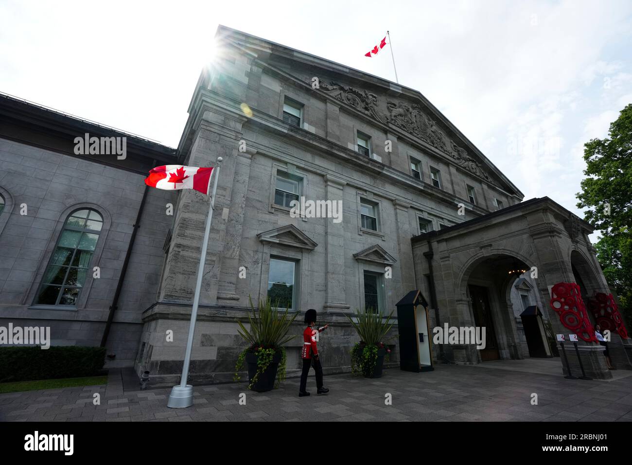Ceremonial Guards from the Canadian Grenadier Guards (CGG) regiment perform Sentry Duties at ...