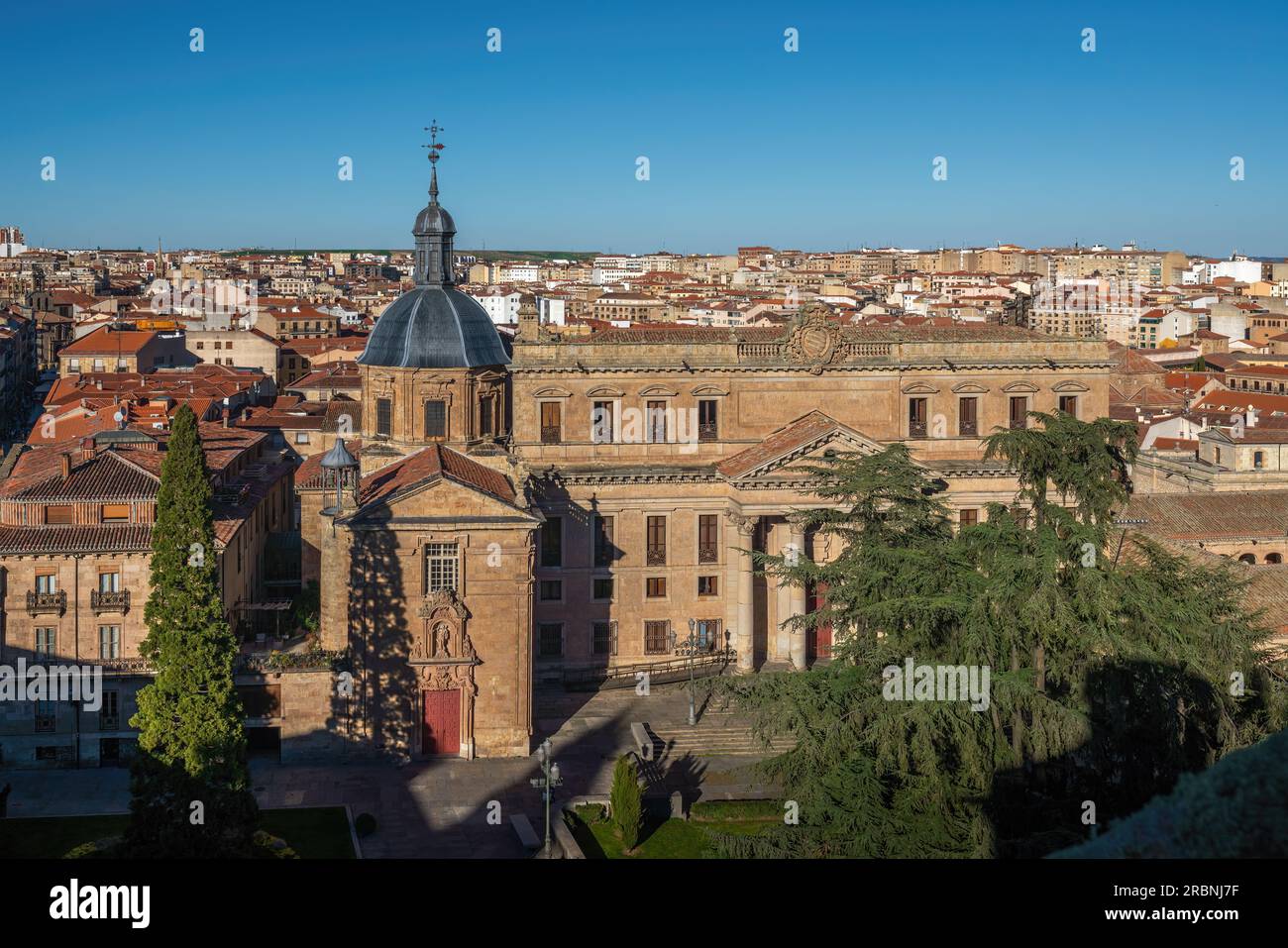 Aerial view of Anaya Palace and Anaya Square - Salamanca, Spain Stock ...
