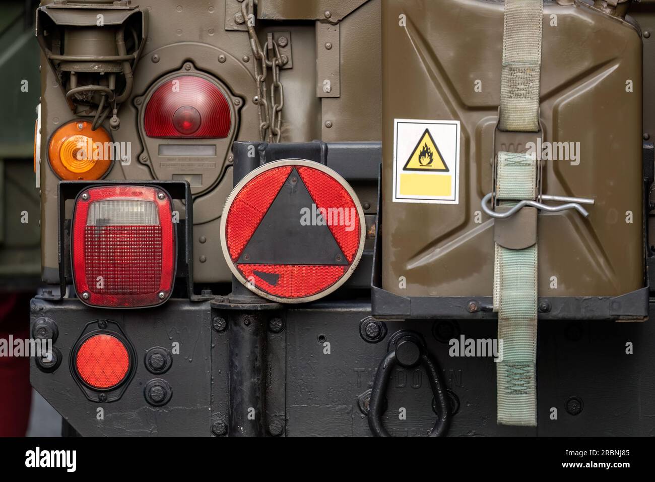Military vehicle back detail closeup, war, warfare professional army ...