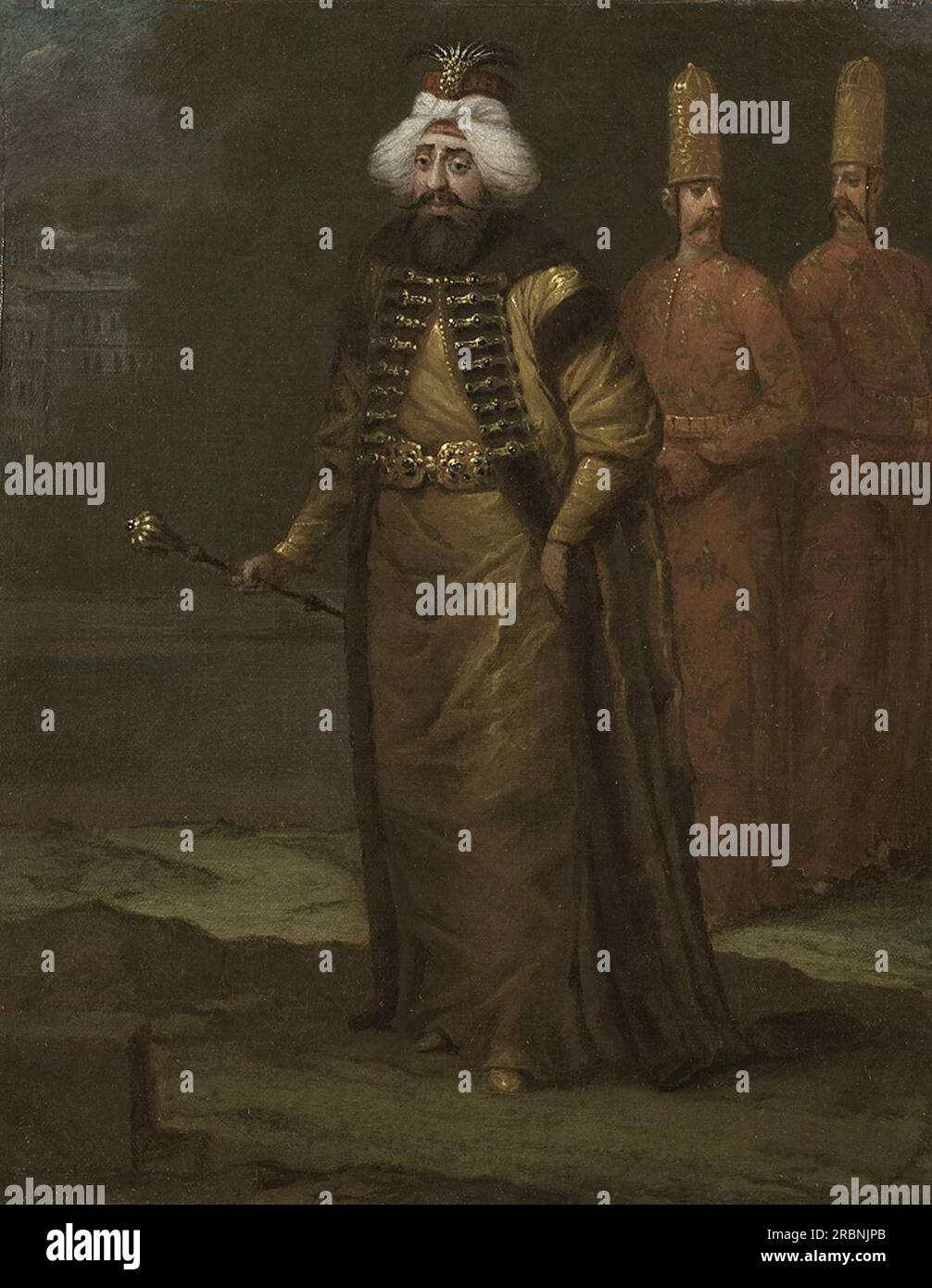 Sultan Ahmed III 1717 by Jean Baptiste Vanmour Stock Photo - Alamy