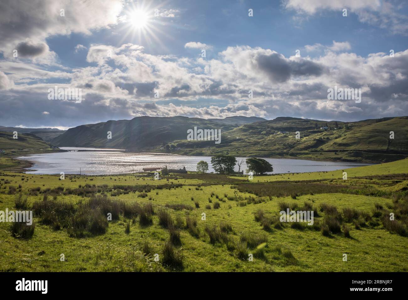 Loch Beag sea bay near Struan, Isle of Skye, Highlands, Scotland, UK ...