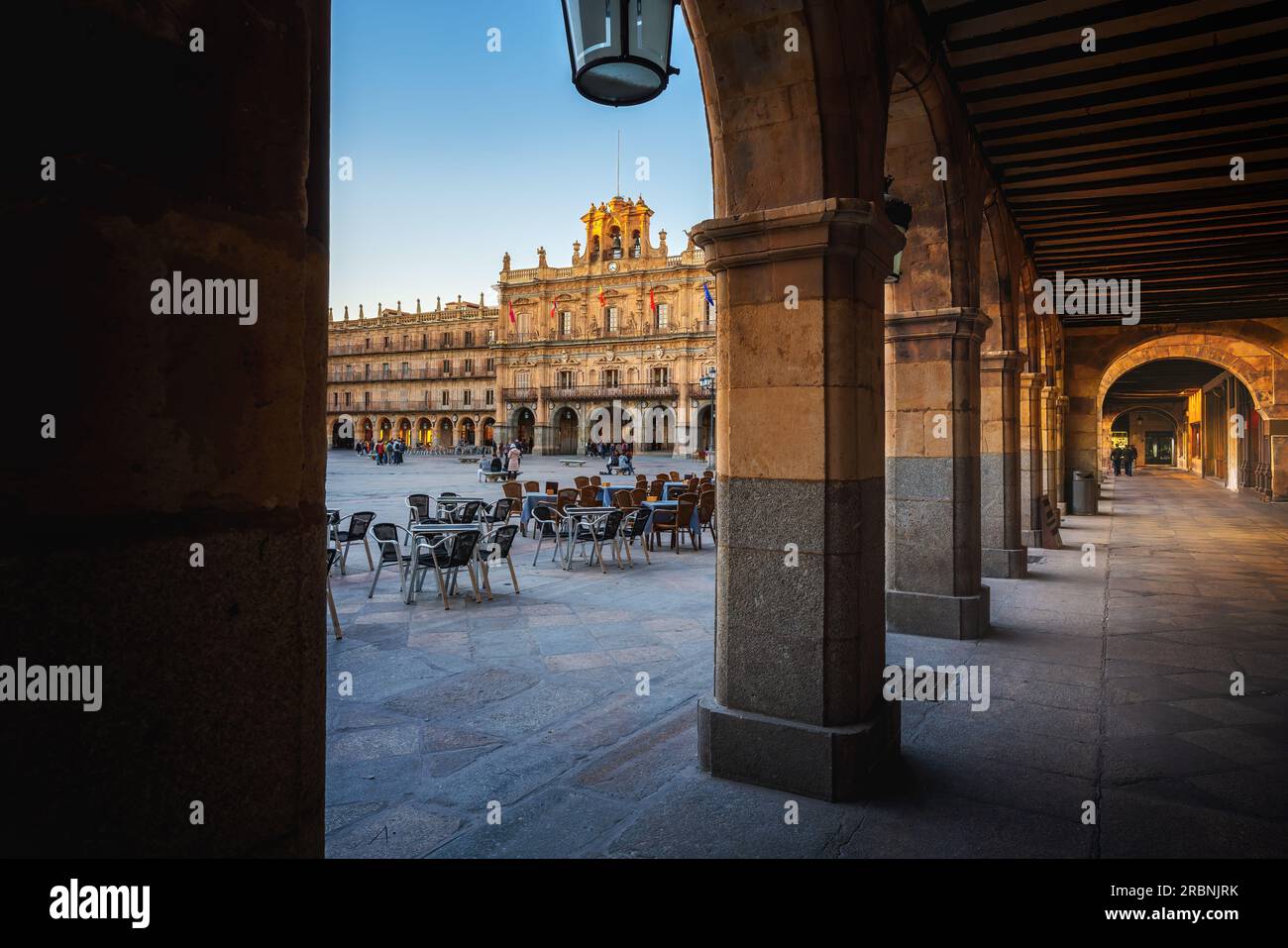 Plaza Mayor Square Arcade - Salamanca, Spain Stock Photo - Alamy
