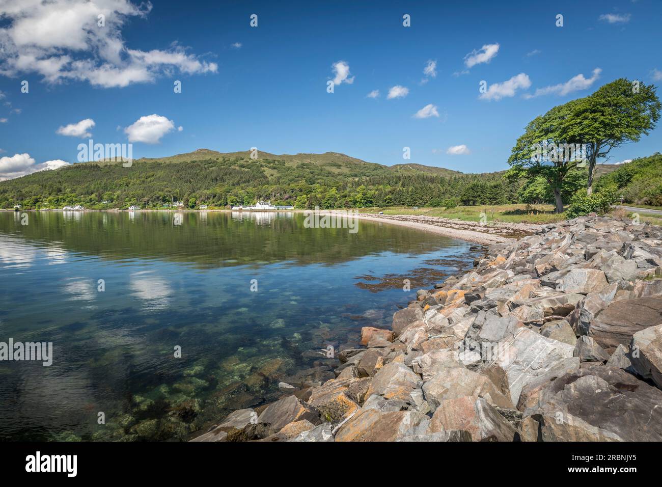 Loch Alsh sea bay near Balmacara, Kyle, Highlands, Scotland, UK Stock ...