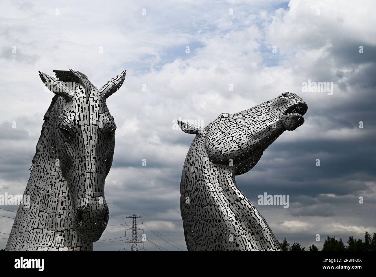 The Kelpies in Falkirk Helix park Scotland Stock Photo - Alamy