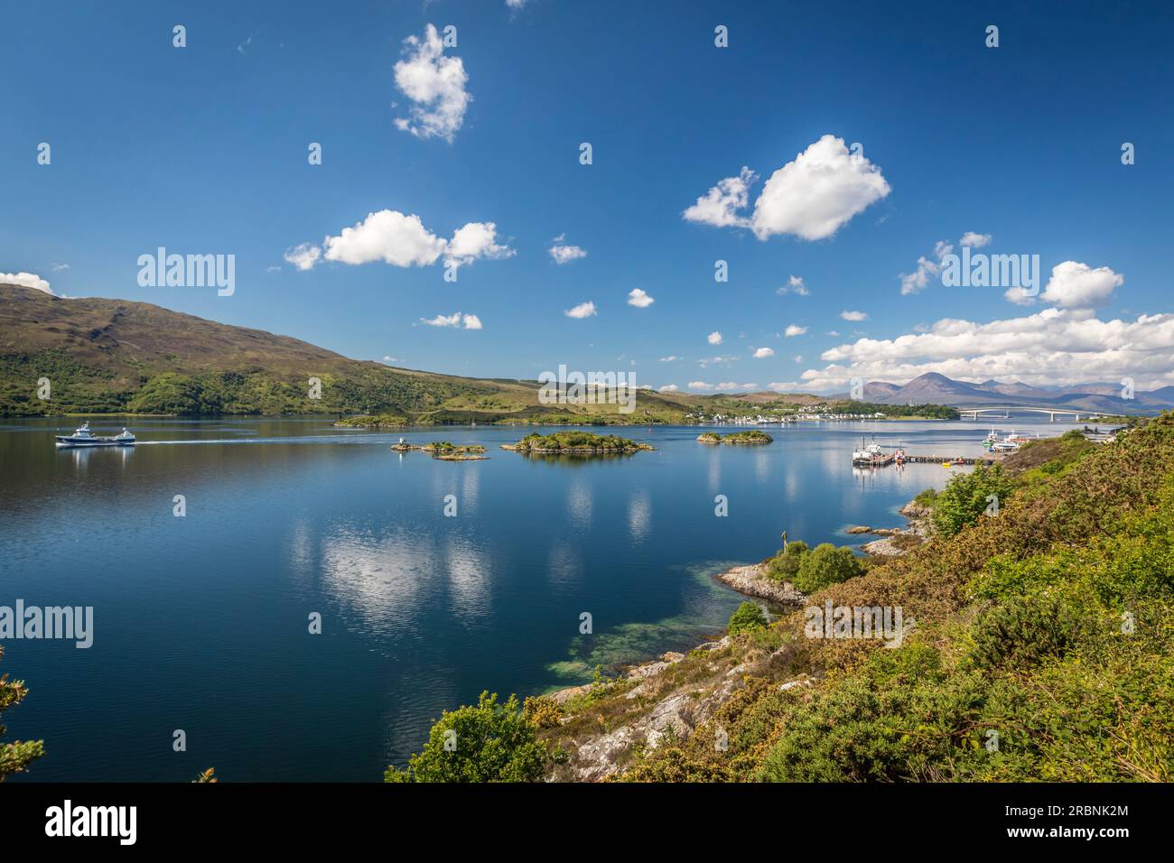 Loch Alsh sea bay at Kyle of Lochalsh, Highlands, Scotland, UK Stock ...