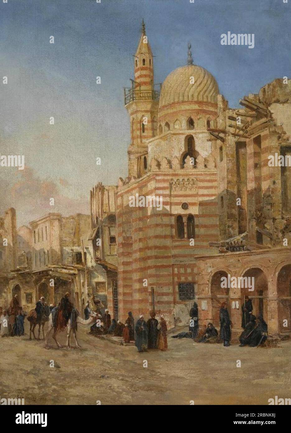 The Mosque of Khair Bek, Cairo 1880 by John Varley II Stock Photo - Alamy