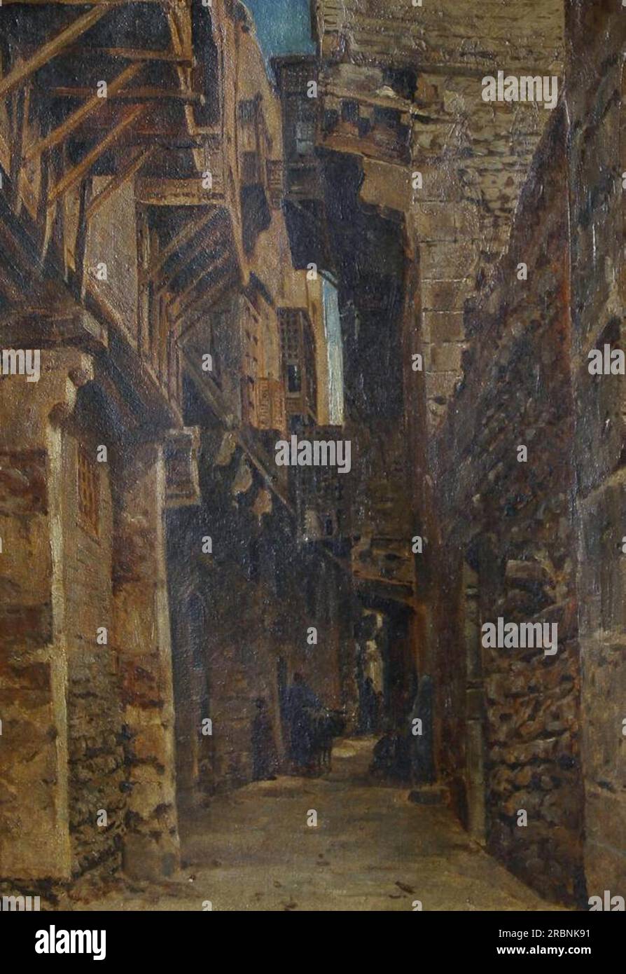 The Coptic Quarter, Cairo 1880 by John Varley II Stock Photo - Alamy