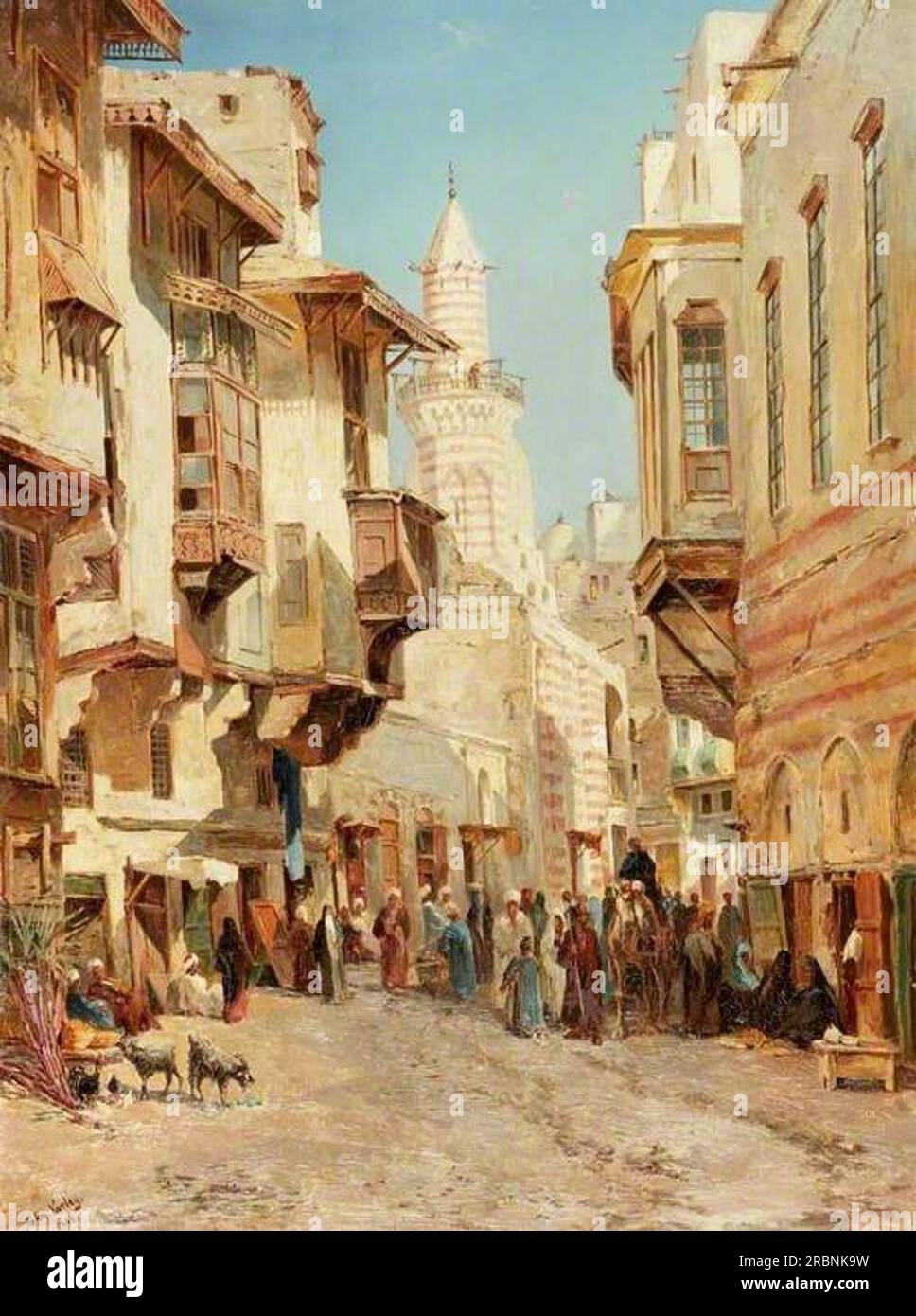 The Mosque of Emir Mindar, Cairo by John Varley II Stock Photo - Alamy