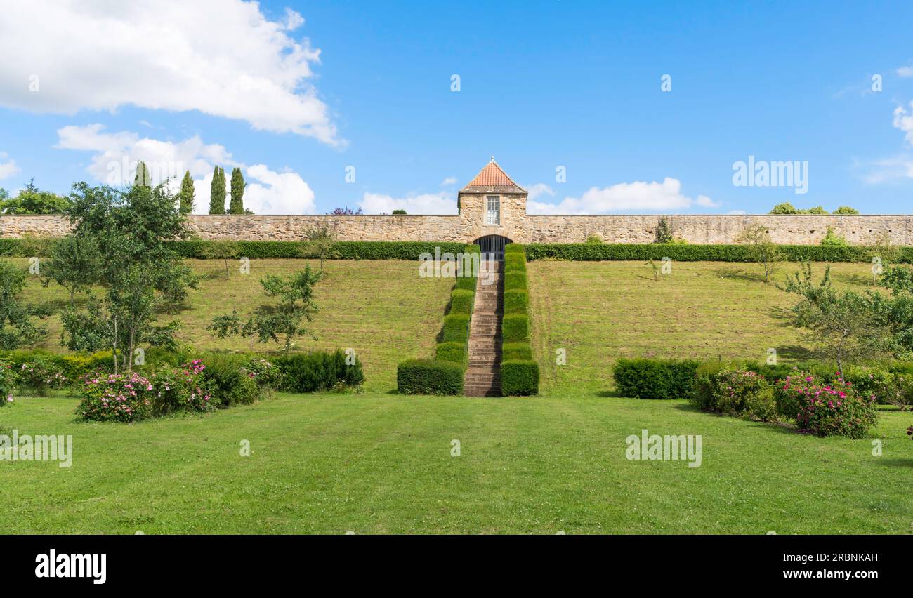 The outer wall and gatehouse of Old Durham Gardens, Durham City ...