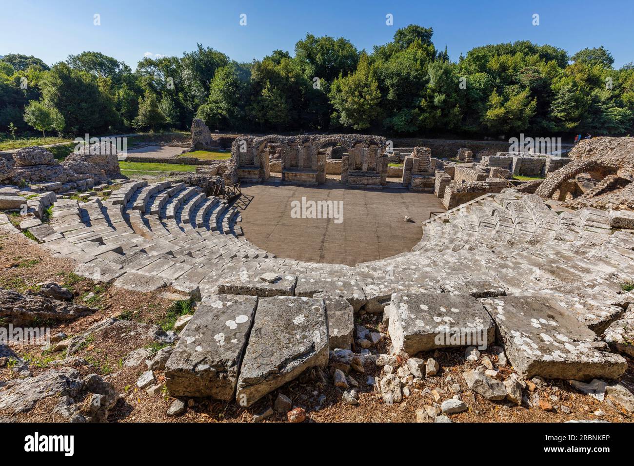 the ancient theatre, Butrint Archaeological Park, Butrinto, Albania ...