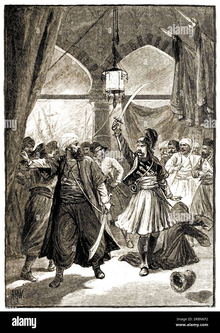 Scene from the poem The Corsair by George Gordon Noel Byron, digital ...