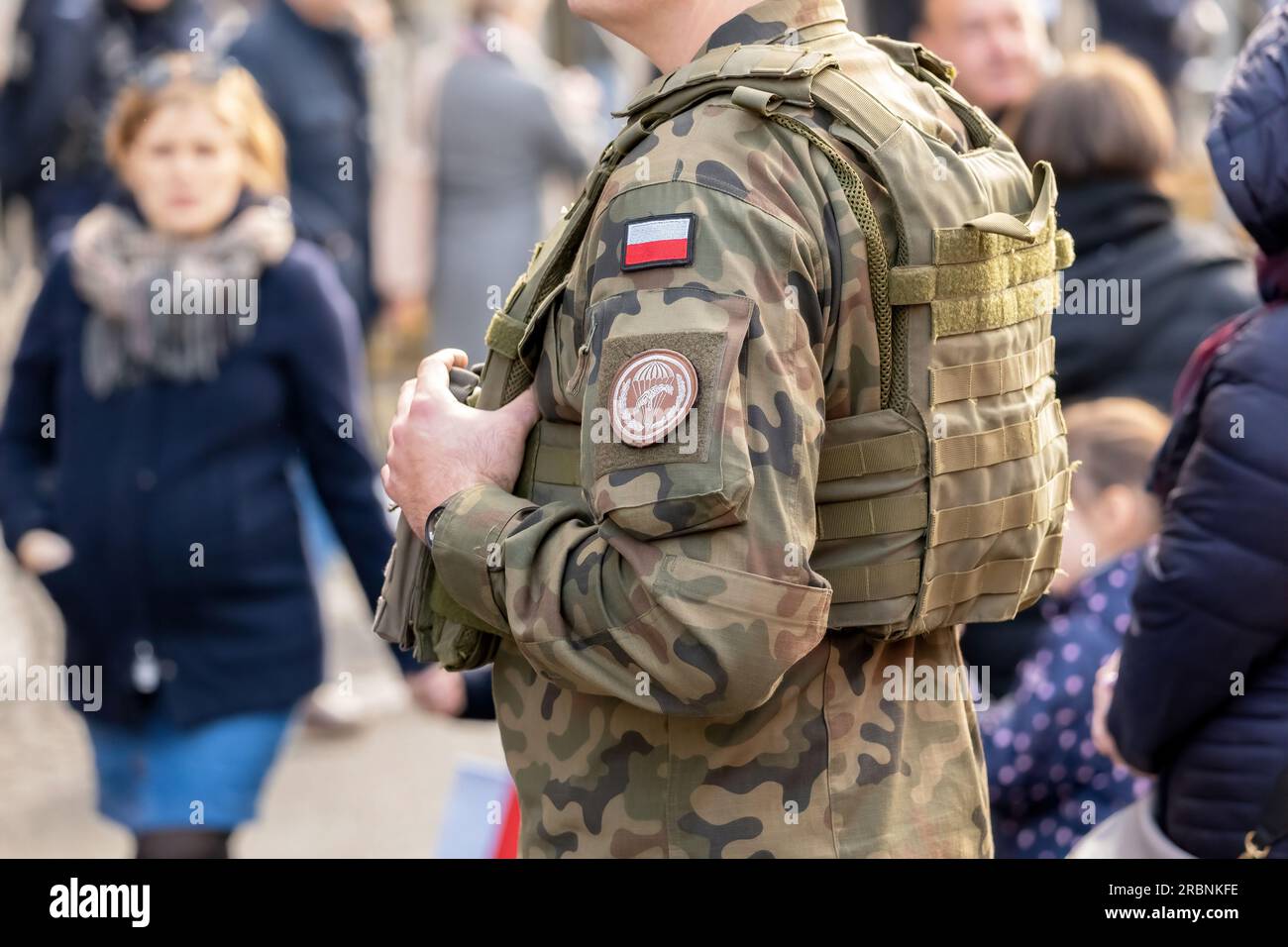 Poland, anonymous unrecognizable Polish soldier 6th Airborne Brigade ...