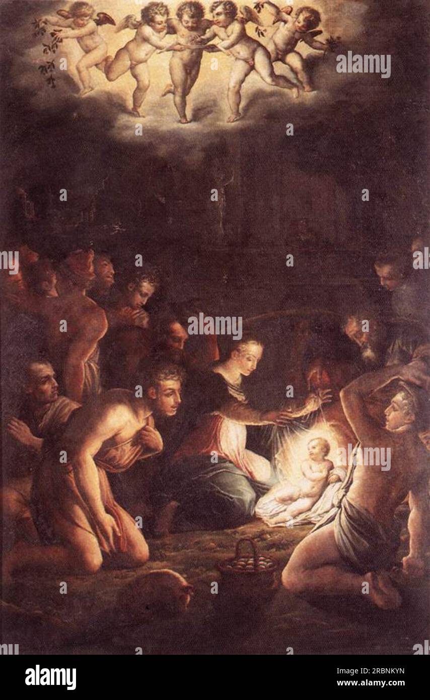 The Nativity 1546 by Giorgio Vasari Stock Photo - Alamy