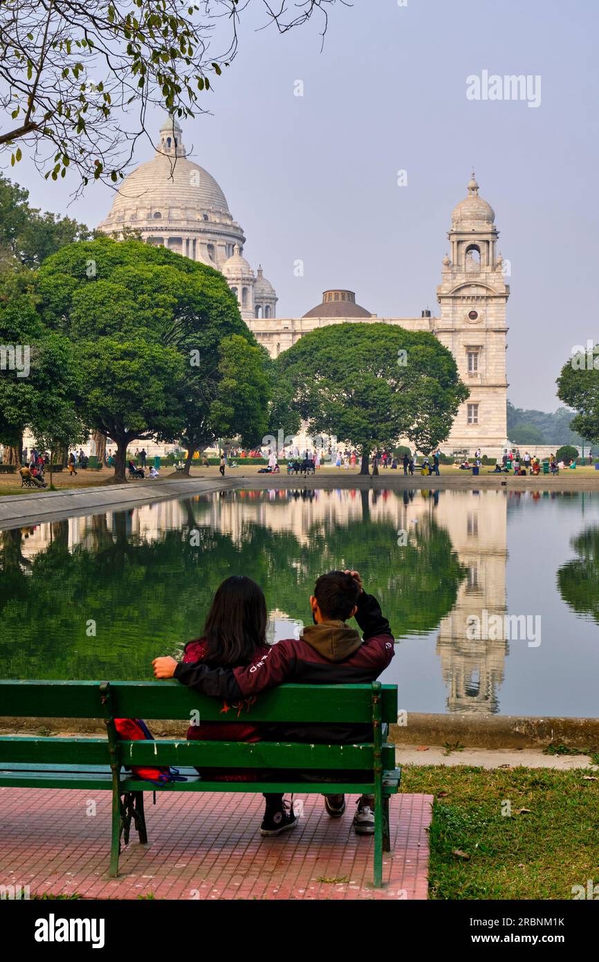 India, West Bengal, Kolkata, Calcutta, Chowringhee, Victoria Memorial ...