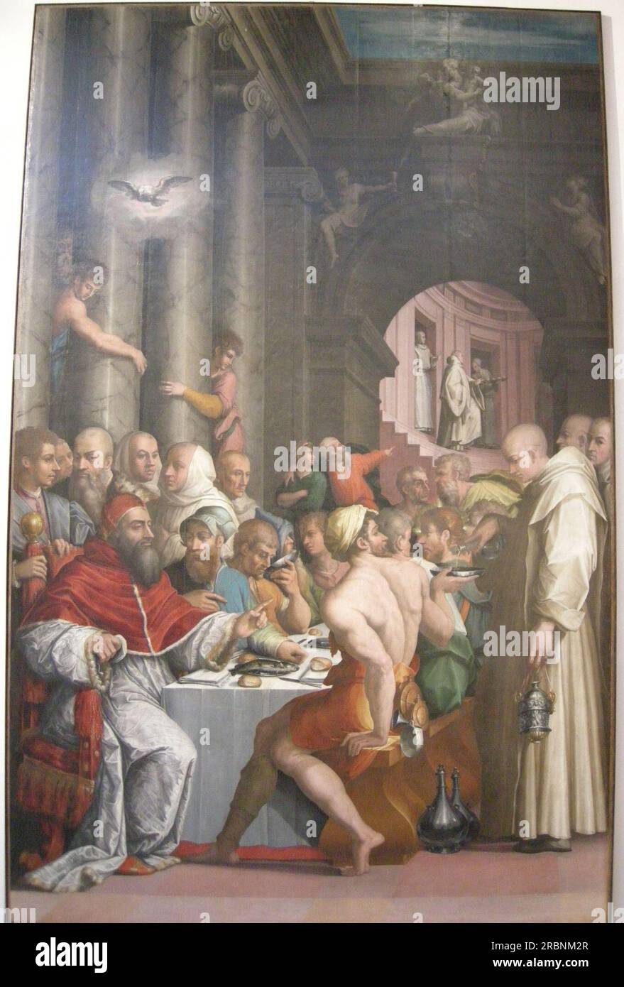 Dinner of St. Gregory the Great (Clement VII) 1540 by Giorgio Vasari ...