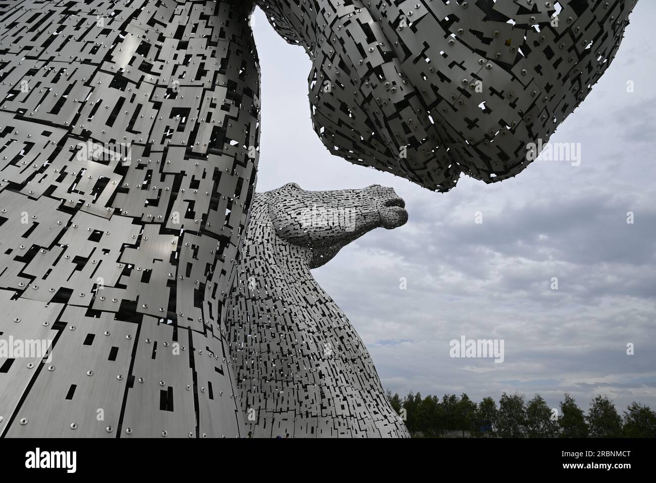 The Kelpies in Falkirk Helix park Scotland Stock Photo - Alamy