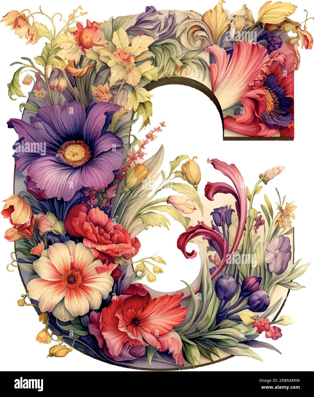 Modern monogram C watercolor, great design for any purposes. alphabet ...