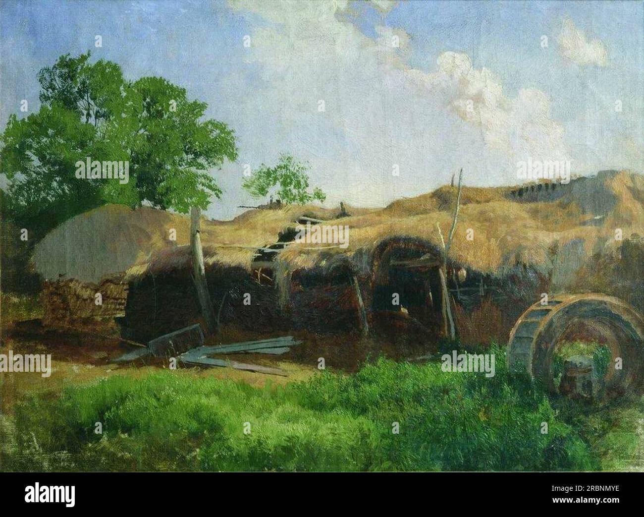 Barns 1870 by Fyodor Vasilyev Stock Photo - Alamy