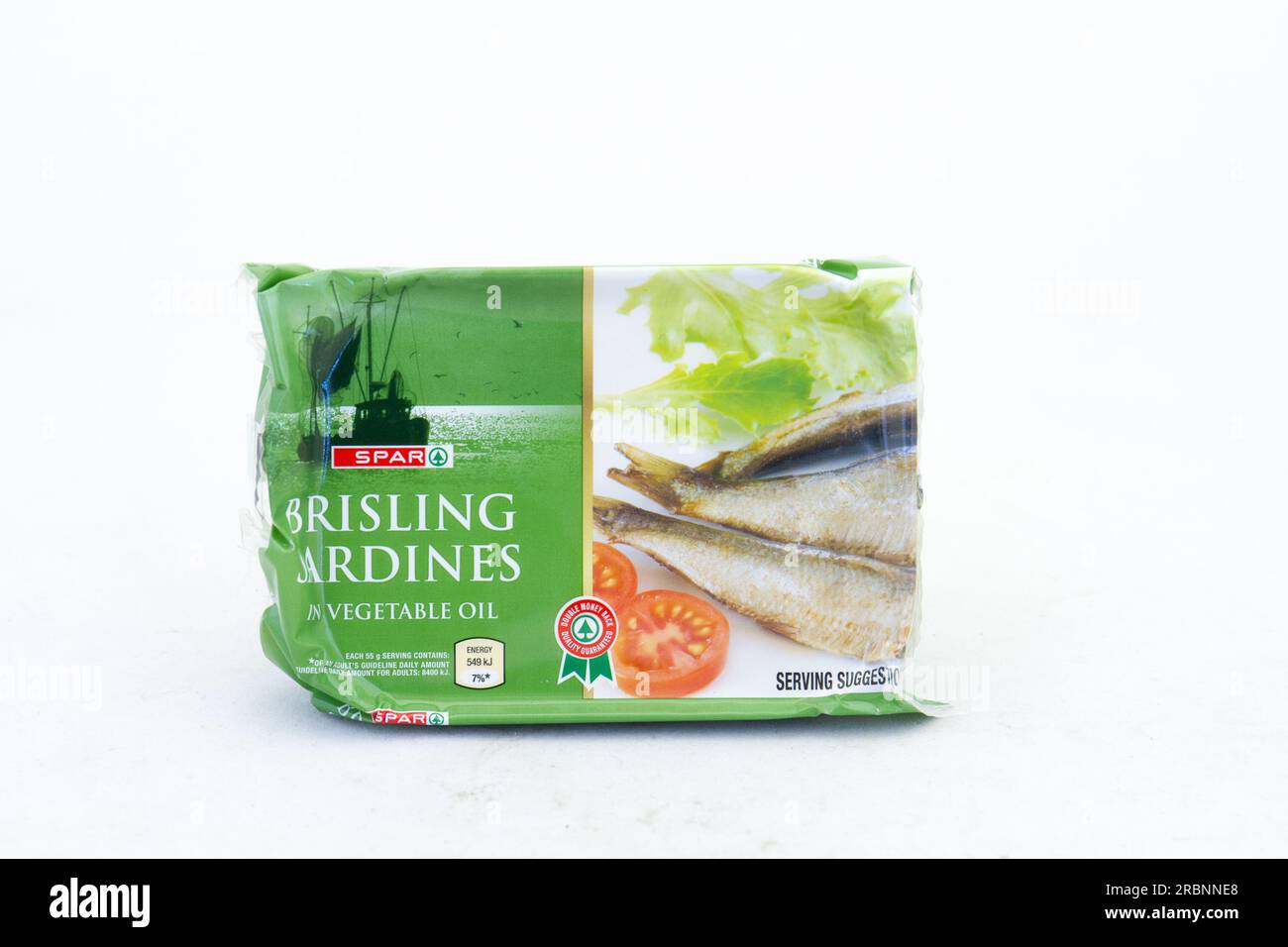 Johannesburg, South Africa - Brisling sardines from Spar isolated on a ...