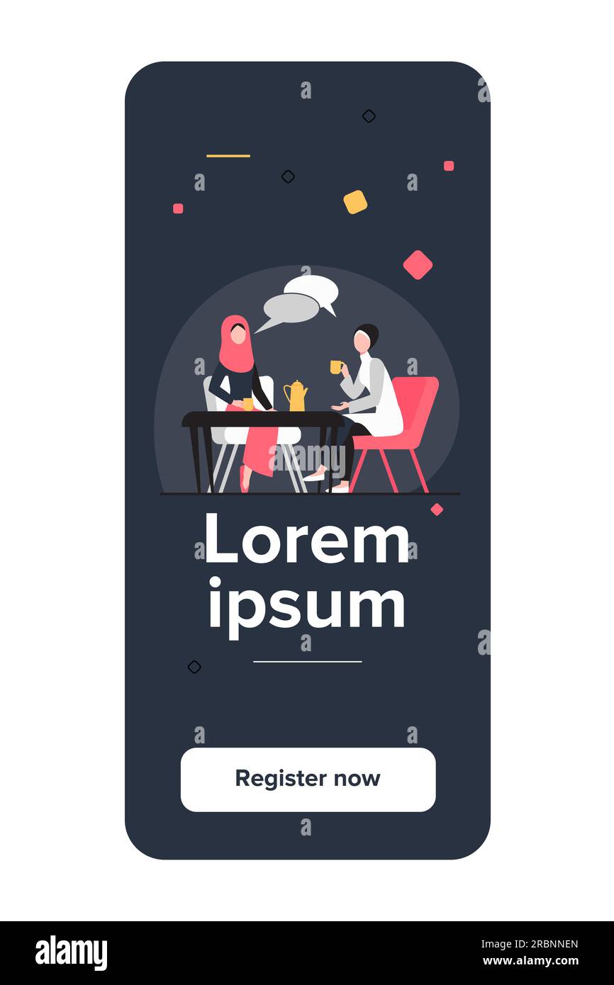 Arabic woman hijab talking Cut Out Stock Images & Pictures - Alamy