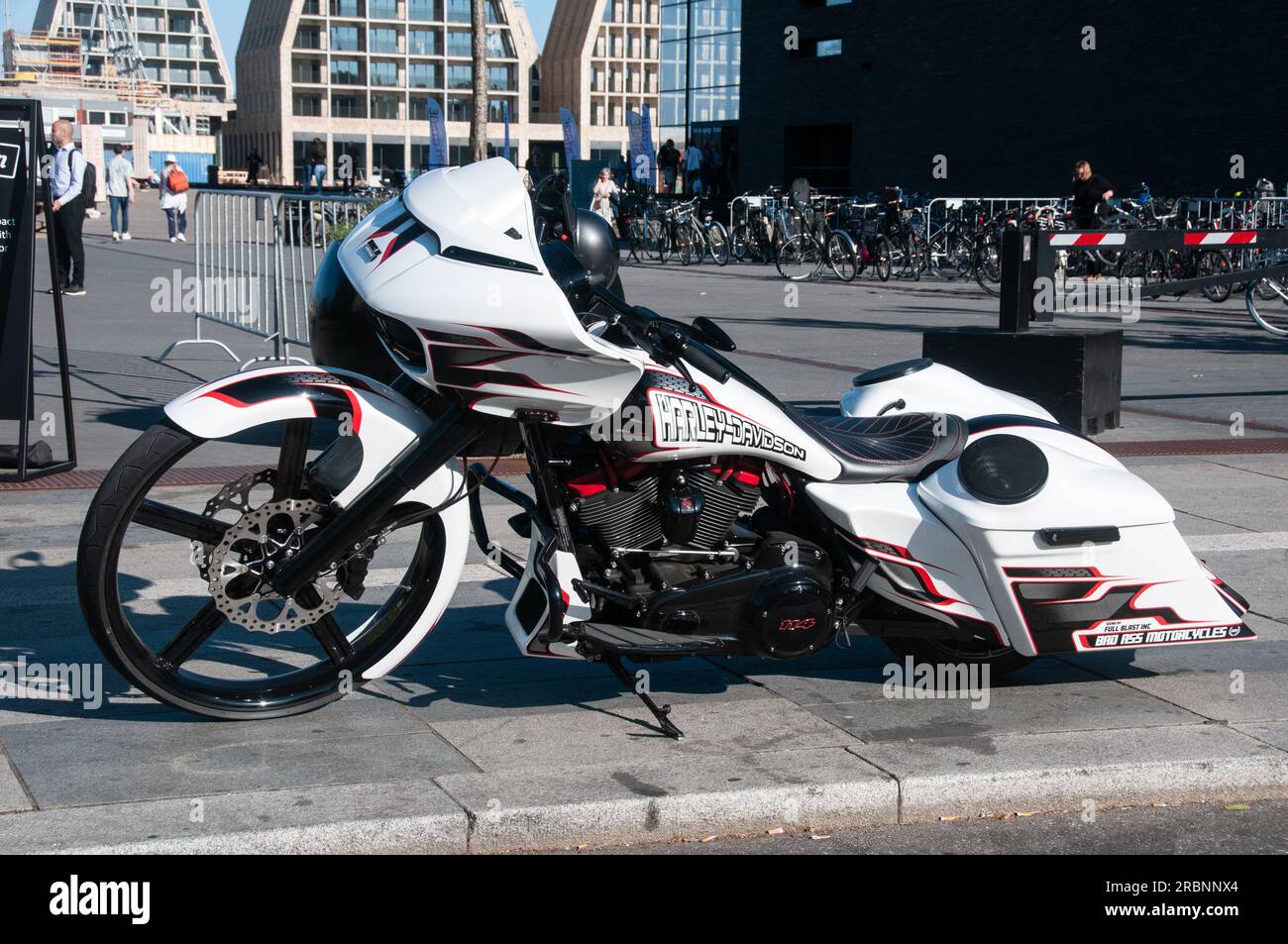 Around Copenhagen - Harley Davidson Motorcycle on the street of ...