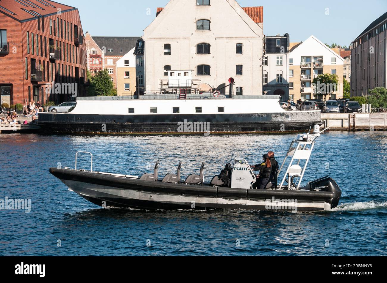 Around Copenhagen - Police RIB on patrol Stock Photo - Alamy