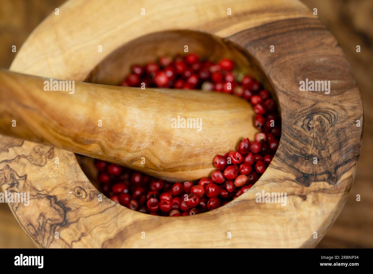 Red Pepper from the brazilian Schinus Terebinthifolia Tree on olive ...