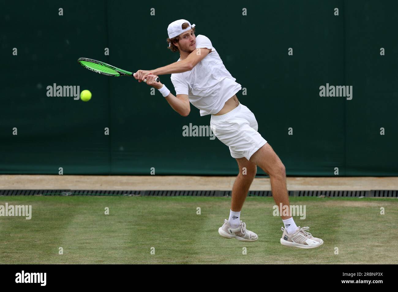 Toby Samuel in action with partner Connor Thomson against Edouard Roger ...