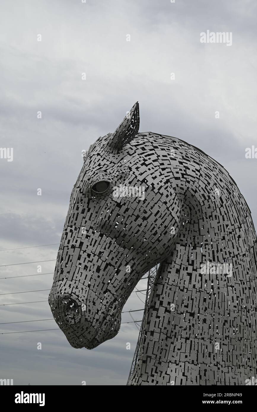 The Kelpies in Falkirk Helix park Scotland Stock Photo - Alamy