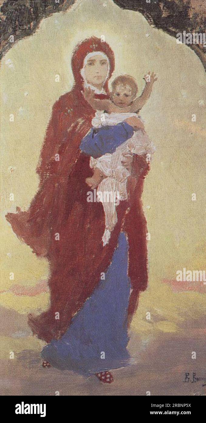 The Virgin and Child by Viktor Vasnetsov Stock Photo - Alamy