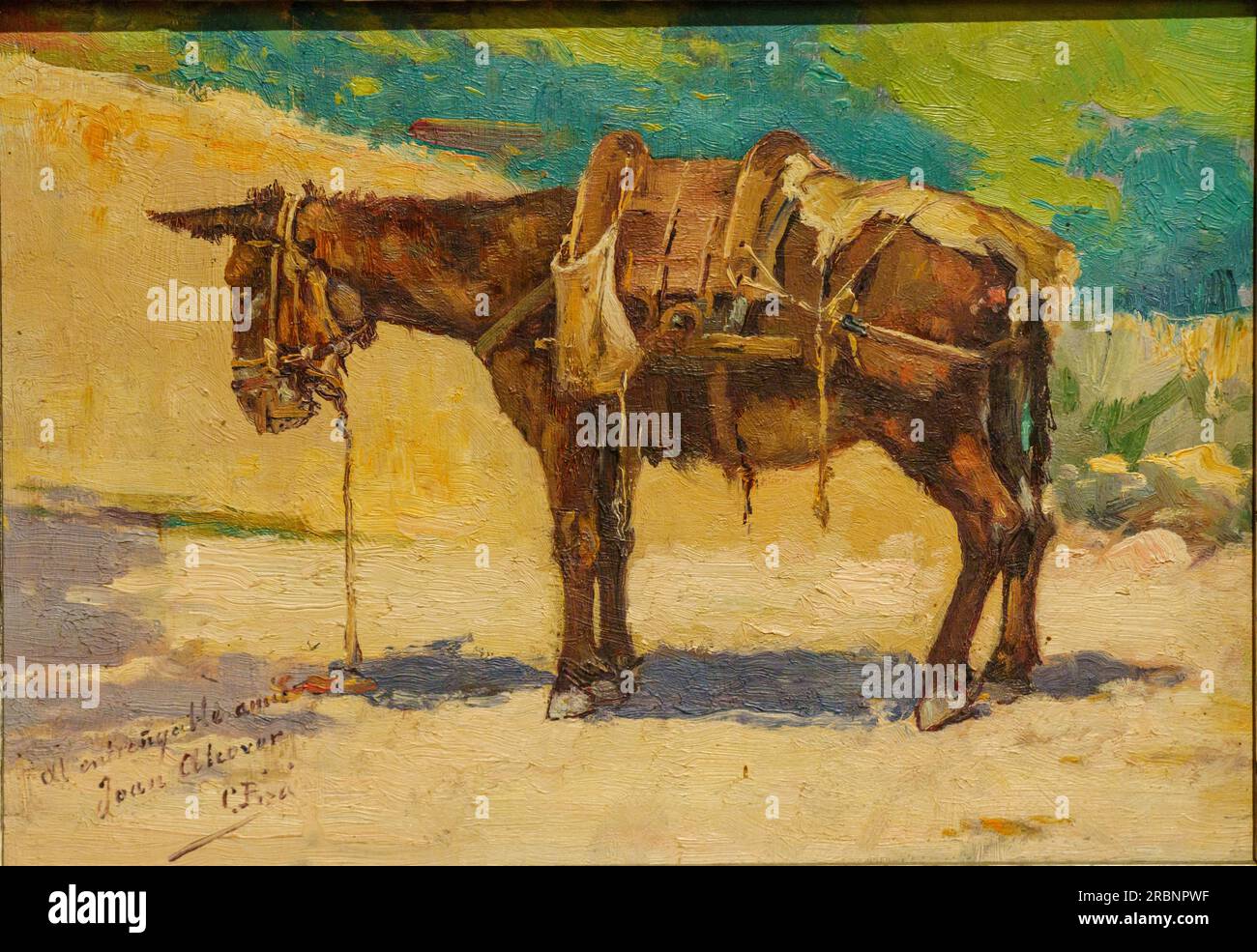 mule with harness, Cristofol Piza, oil on canvas, Palma, Majorca, Spain ...
