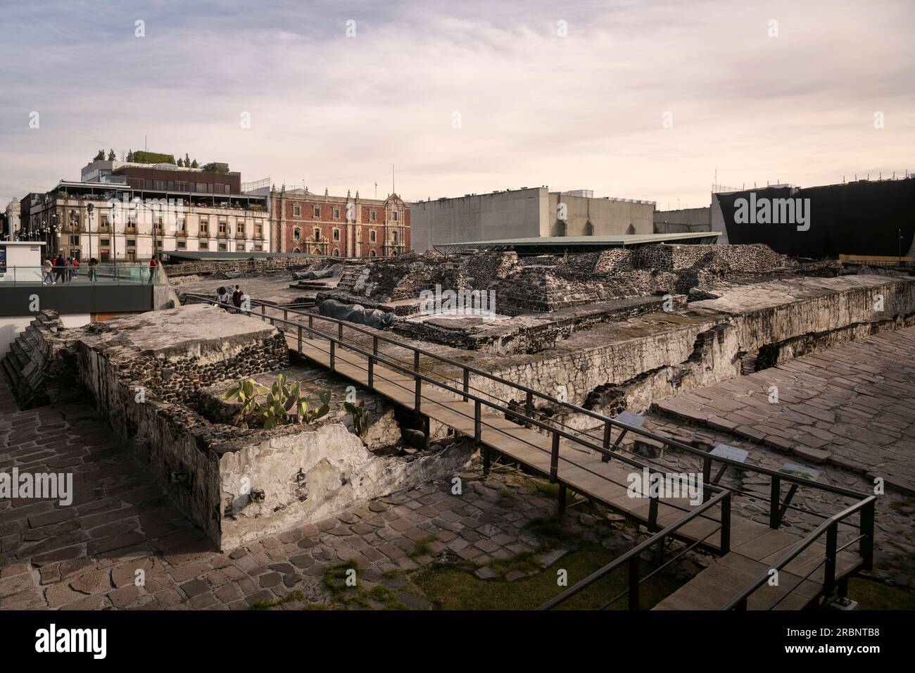 Ruins of the Museo Templo Mayor (largest temple in the Aztec capital of ...