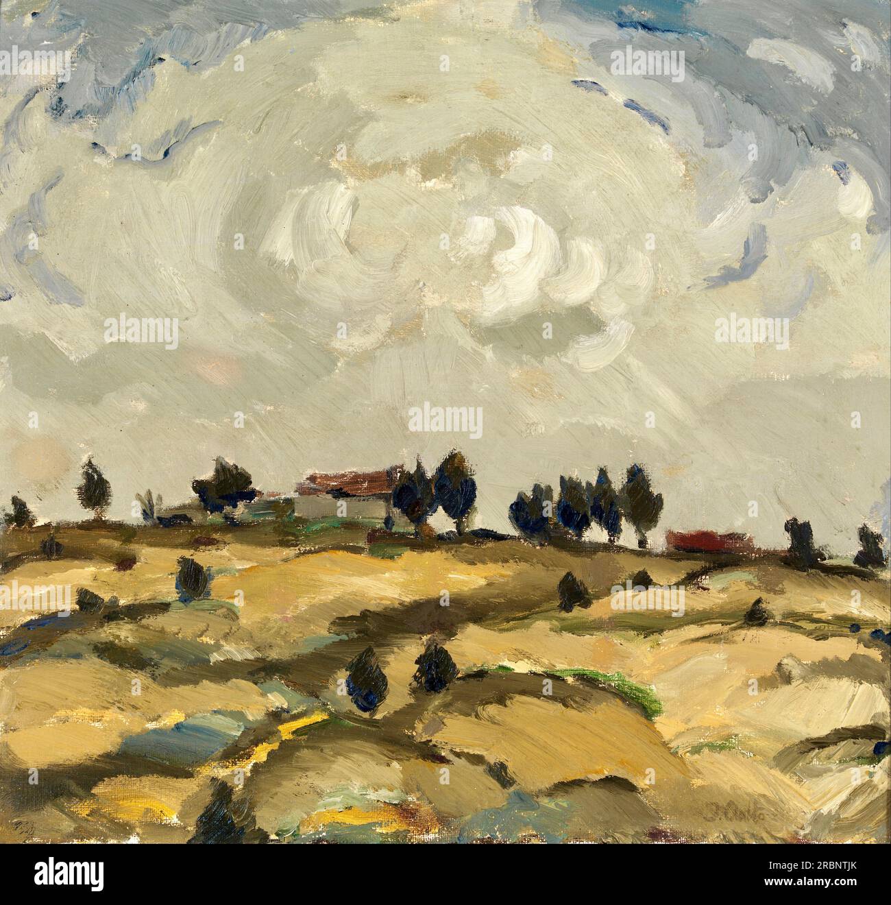 Ilmari Aalto - Autumn Landscape with Clouds - 1917 Stock Photo - Alamy