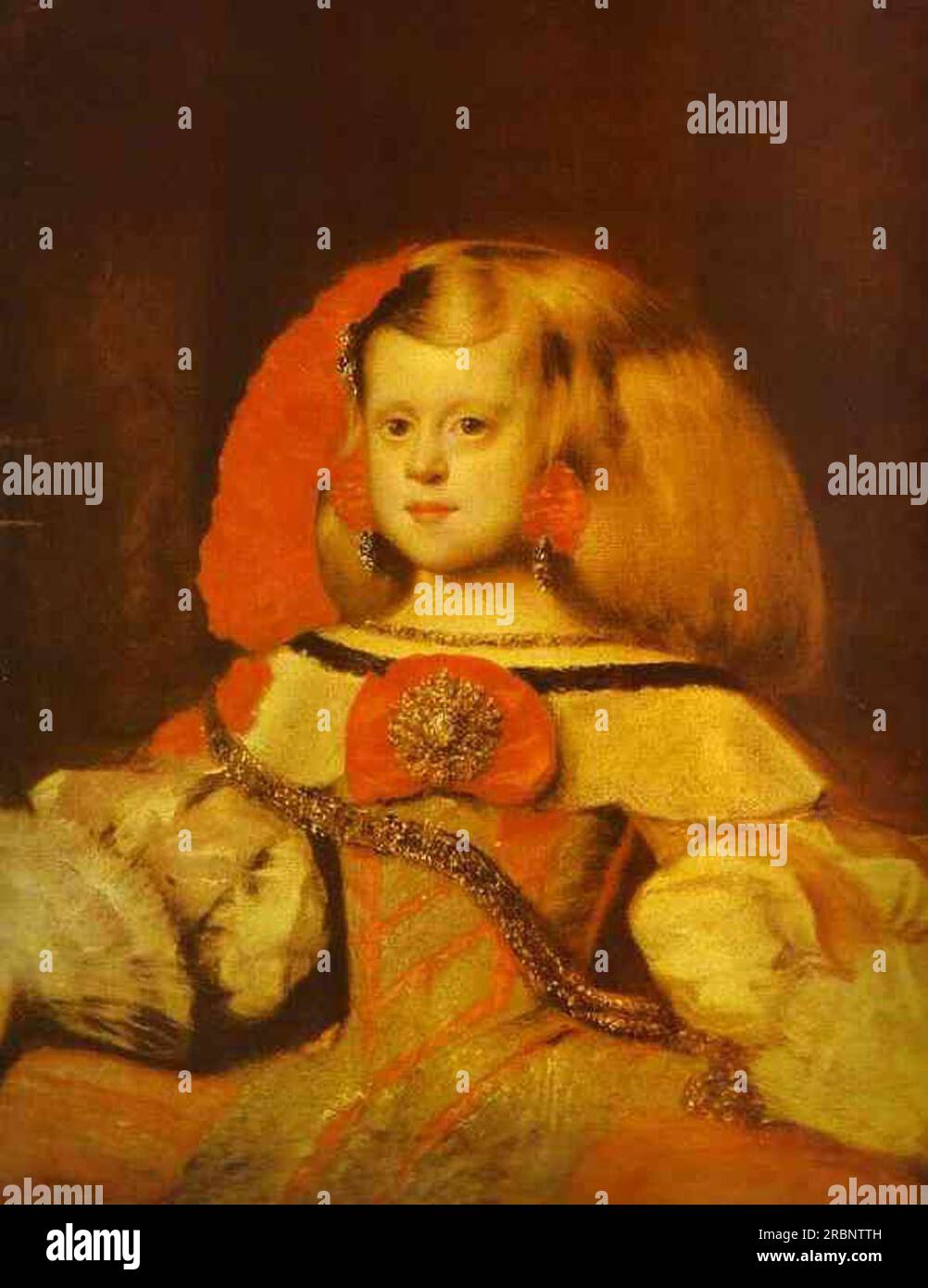 Portrait of the Infanta Margarita 1660 by Diego Velazquez Stock Photo ...