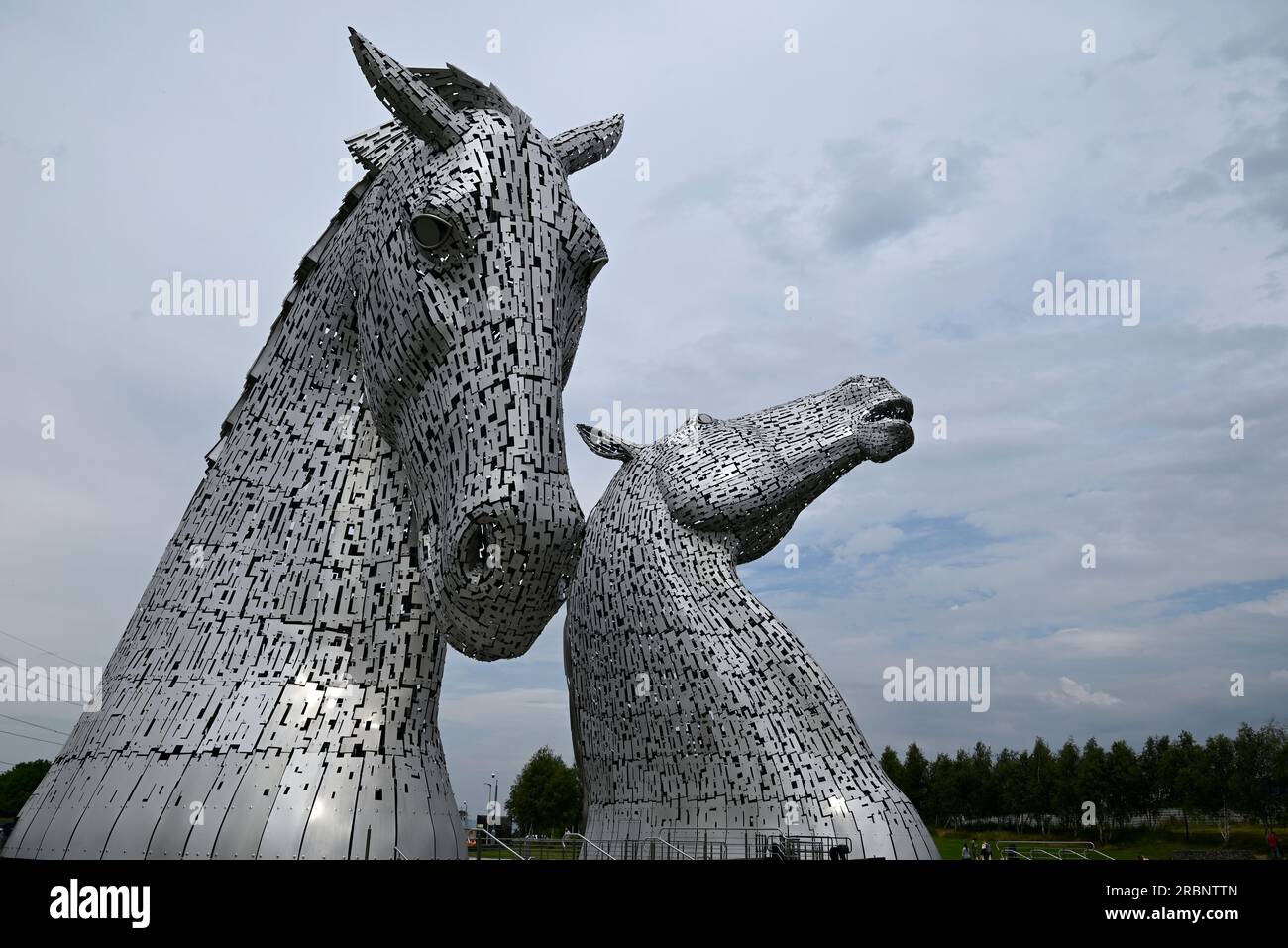 The Kelpies in Falkirk Helix park Scotland Stock Photo - Alamy