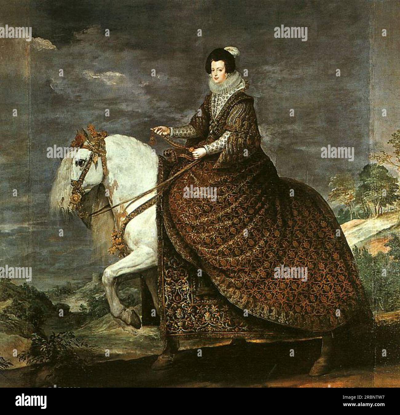 Queen Isabel of Bourbon Equestrian 1635 by Diego Velazquez Stock Photo ...