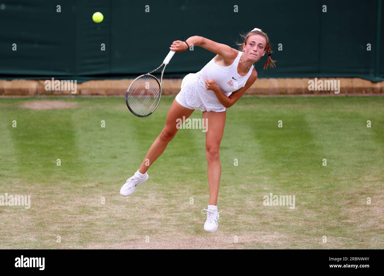Isabelle Lacy during her girls singles match on day eight of the 2023 ...