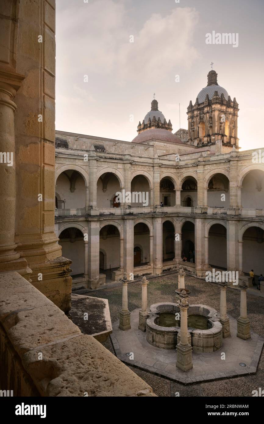 Courtyard with fountain and semicircular arches of the former Convent ...