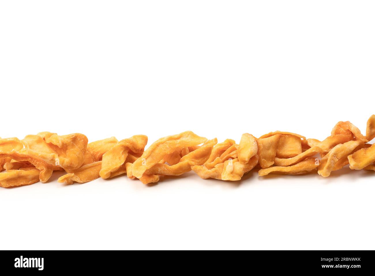 Dried melon slices isolated on a white background. Dried fruit Stock ...