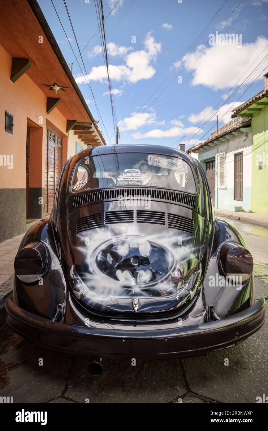 a VW Beetle as a Batmobile, San Cristóbal de las Casas, Central ...