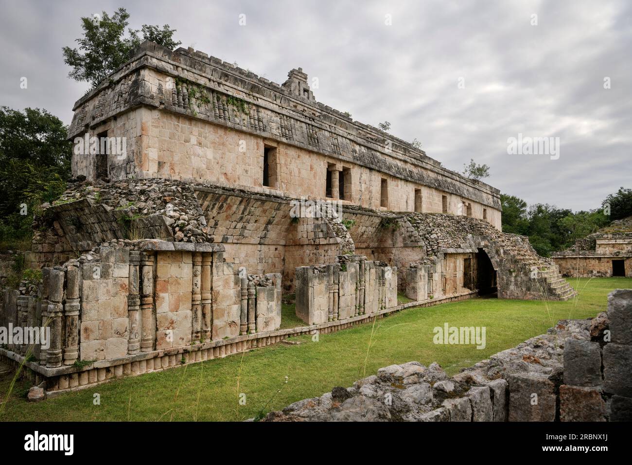 ruined temple in Kabah, ruined city of the Maya on the Ruta Puuc ...