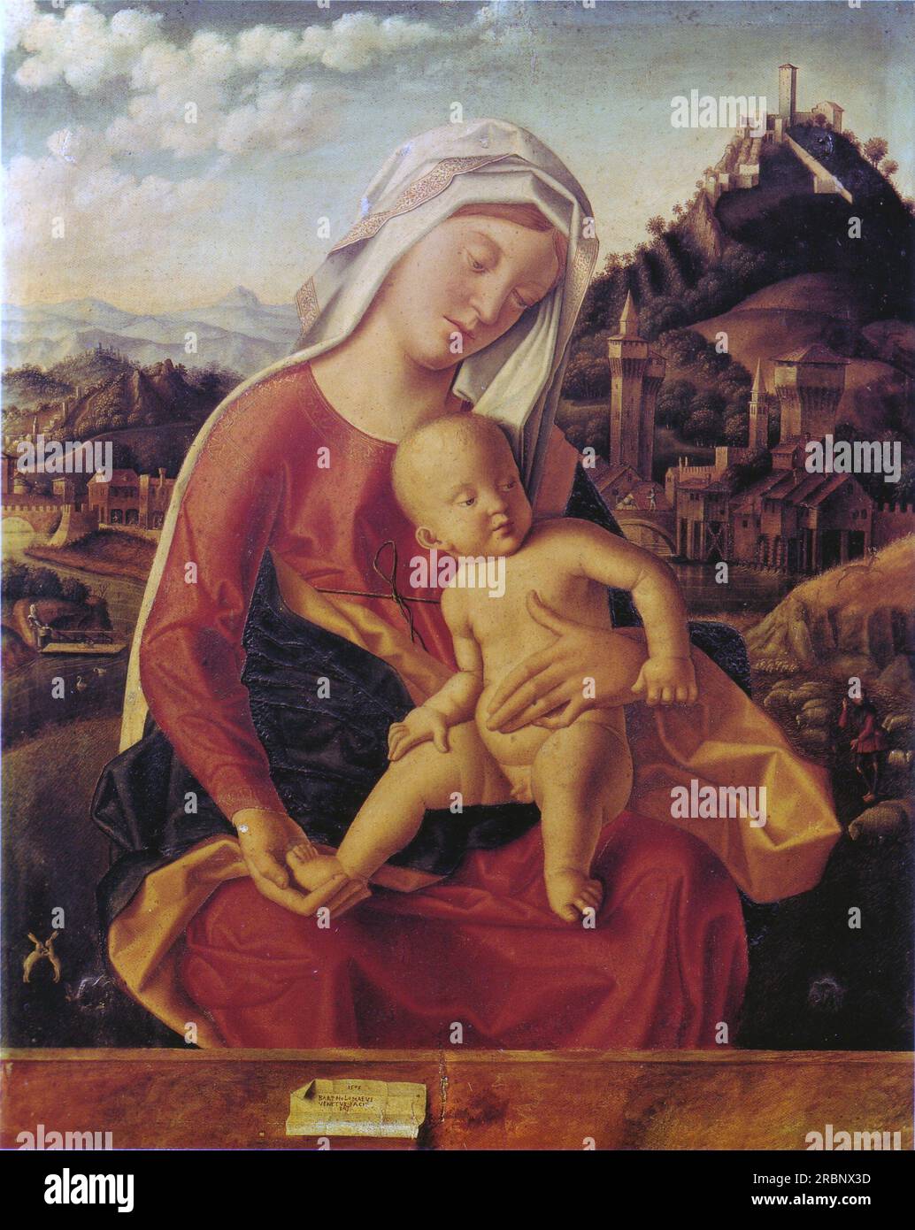 Madonna Con Il Bambino 1505 by Bartolomeo Veneto Stock Photo - Alamy