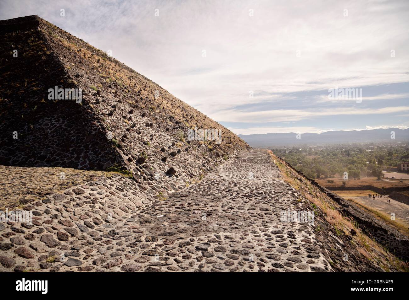View from the Pyramid of the Sun (Pirámide del Sol) in Teotihuacán ...