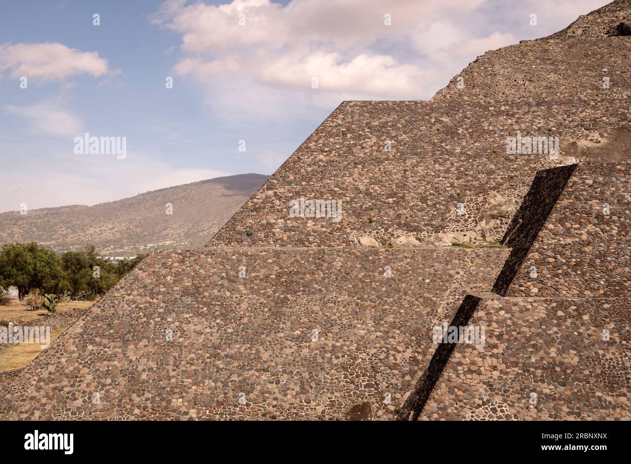 Detail of the steps of the Pyramid of the Moon (Pirámide de la Luna) in ...